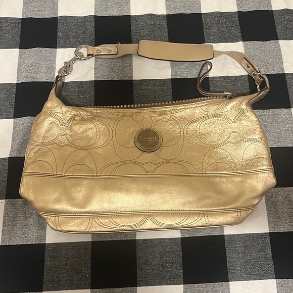 Coach | Bags | Gold Leather Coach Bag | Poshmark